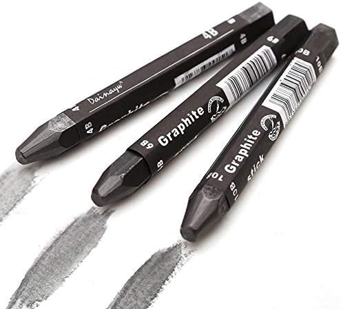 SCHMIDT Graphite Crayons Assorted Degrees Stick Water Soluble 4B 6B 9B ...