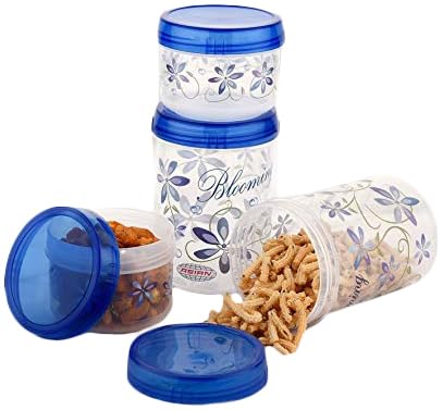 Buy Asian Plastowares - Airtight Turn and Lock Storage Containers | Set of 4 with Spoon ...