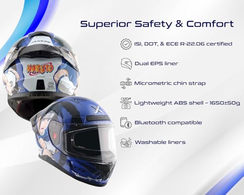 Axor Saber Sasuke ISI ECE and DOT Certified Gloss Finish Full Face ...