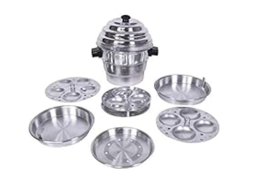 Arihant's Aluminum Idli Maker Cooker with 4 Plates & 3 Plates Steamers ...