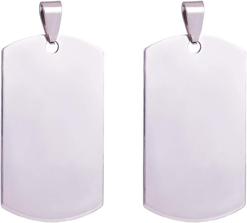 Amazon.com: BENECREAT 20PCS 1.6x1 Inch Stainless Steel Stamping Blanks ...