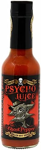 Amazon.com : Psycho Juice Hot Chili Sauce 70% Ghost Pepper : Grocery ...