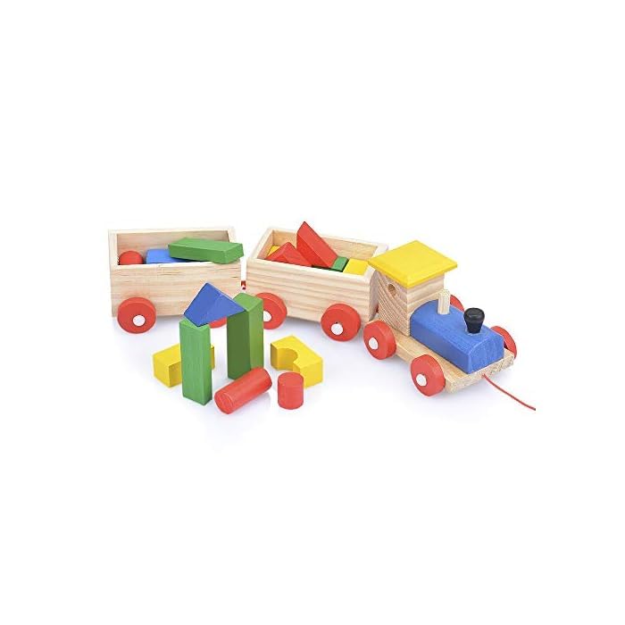 Buy Tiny Toys Wooden Multicolor Children's Wooden Building Block Shape ...