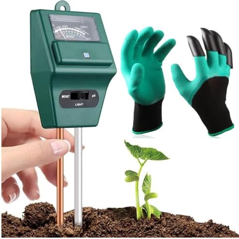 Parssufy Solar pH Meter for Soil Testing - 3 in 1 Soil Moisture Sensor ...