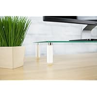 Amazon.com: VIVO Glass Ergonomic Tabletop Riser, Standard Desktop ...