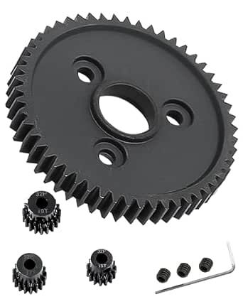 Amazon.com: hopsupRC Steel 54T 0.8h(32-Pitch) Transmission Gears Spur ...