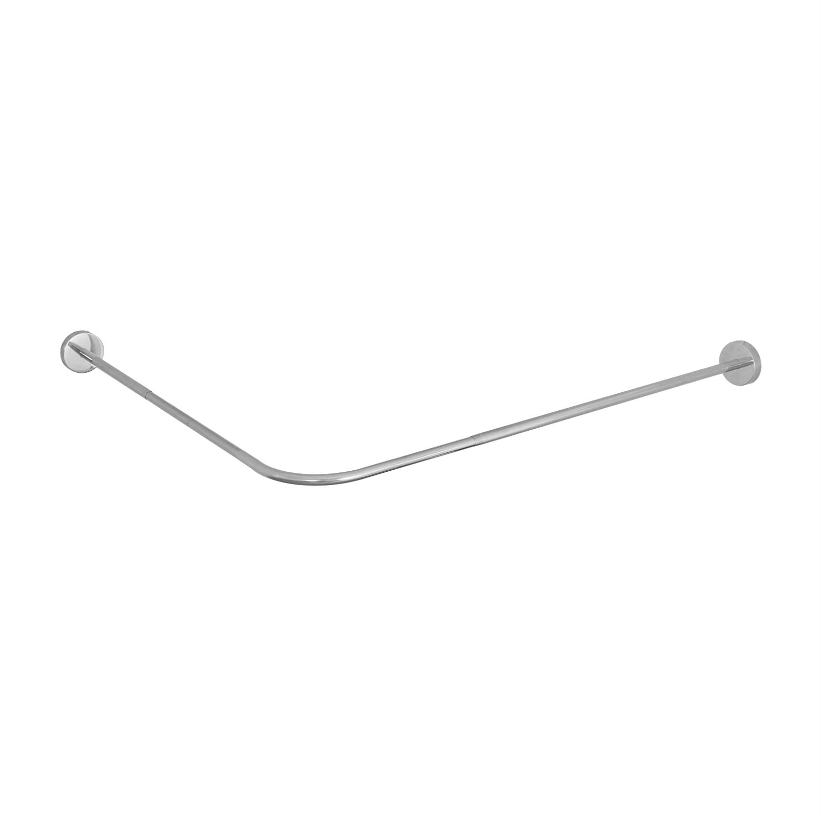 Buy AllRight Shower Curtain Rail L Shape Curved Bathtub Rail (60-80 x ...