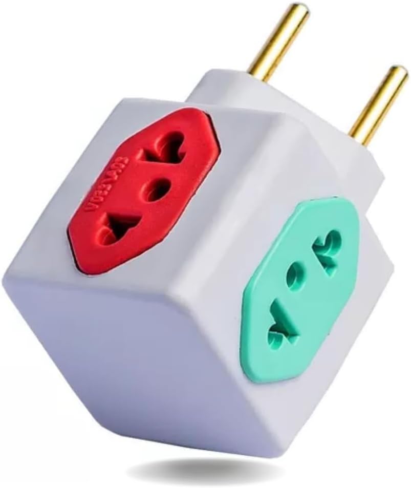 Adaptador De Tomada Benjamim Power Cubo Com 4 Entradas Multiplicador de ...