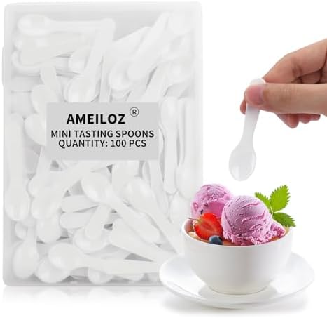 Amazon.com: 1000 PCS Mini Clear Tasting Spoons Plastic Sampling Spoons ...