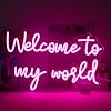 LUCUNSTAR Welcome To My World neon sign, neon letter signs for wall ...