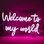 LUCUNSTAR Welcome To My World neon sign, neon letter signs for wall ...