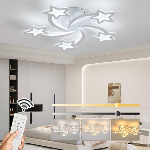 ZAITINZ Modern Ceiling Light,50W Bedroom Ceiling Lights,Dimmable ...