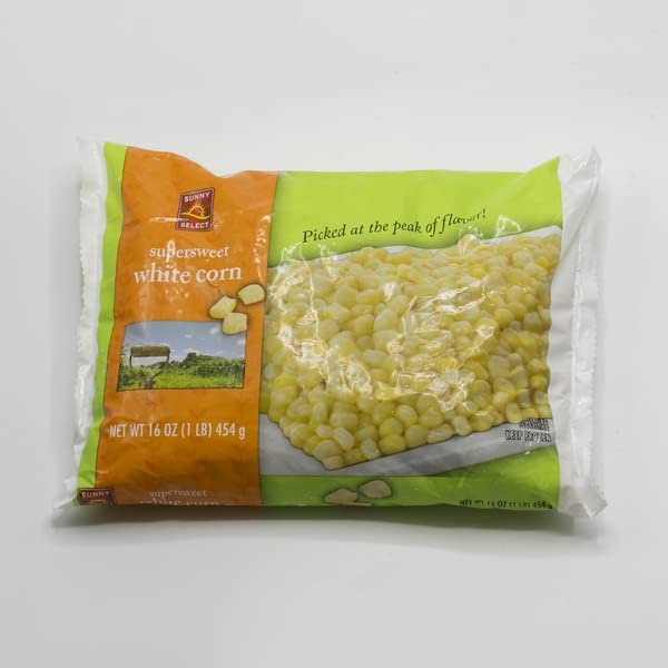 Amazon.com: Sunny Select, Frozen Supersweet White Corn, 16 Ounce ...