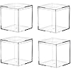 Amazon.com: Dayaanee Clear Acrylic Box with Lid, 4 Pack 3.3x3.3x3.3Inch ...