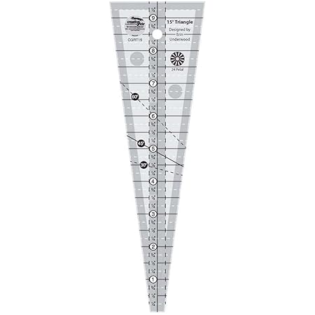Amazon.com : Creative Grids 10 Degree Triangle Ruler - CGRT10 : Arts ...