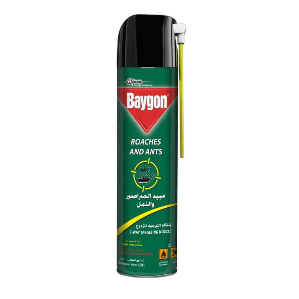 Baygon Cockroach & Ant Killer Spray with Dual Nozzle - Pest Control for ...