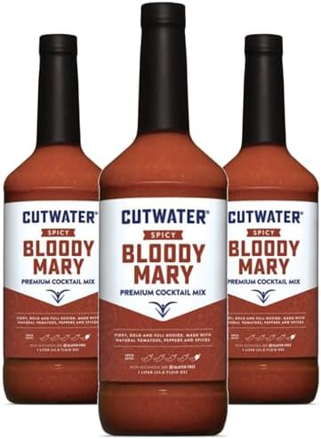 Amazon.com : Cutwater Spicy Bloody Mary Mix 3 Pack - 1L Bottles- 25 ...