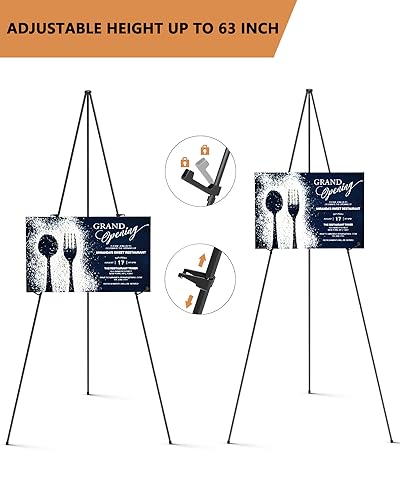 Snapklik.com : INCLY Black Folding Easels For Display, 2 Pack 63 Inch ...