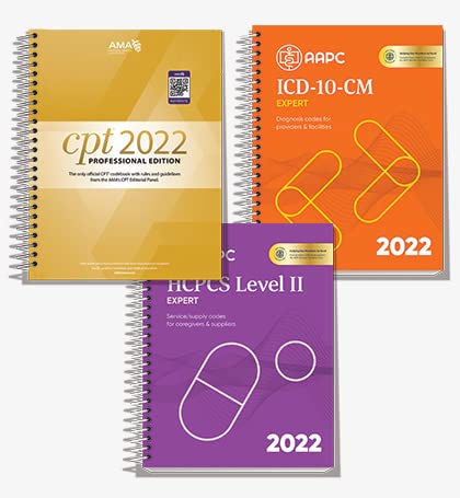 AMA CPT Book, ICD-10 Code Book, HCPCS Book - 2022 Physician Bundle by ...