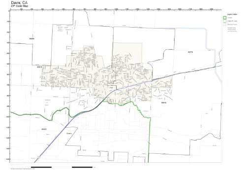 ZIP Code Wall Map of Davis, CA ZIP Code Map Not Laminated: Amazon.com ...
