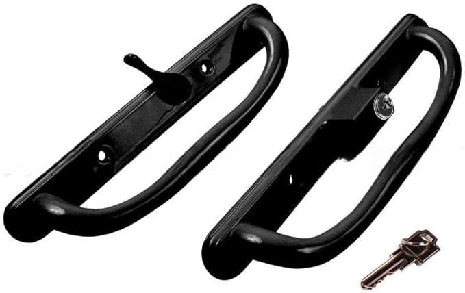 Truth Hardware Black Olympus Sliding Glass Door Keyed Locking Handle ...