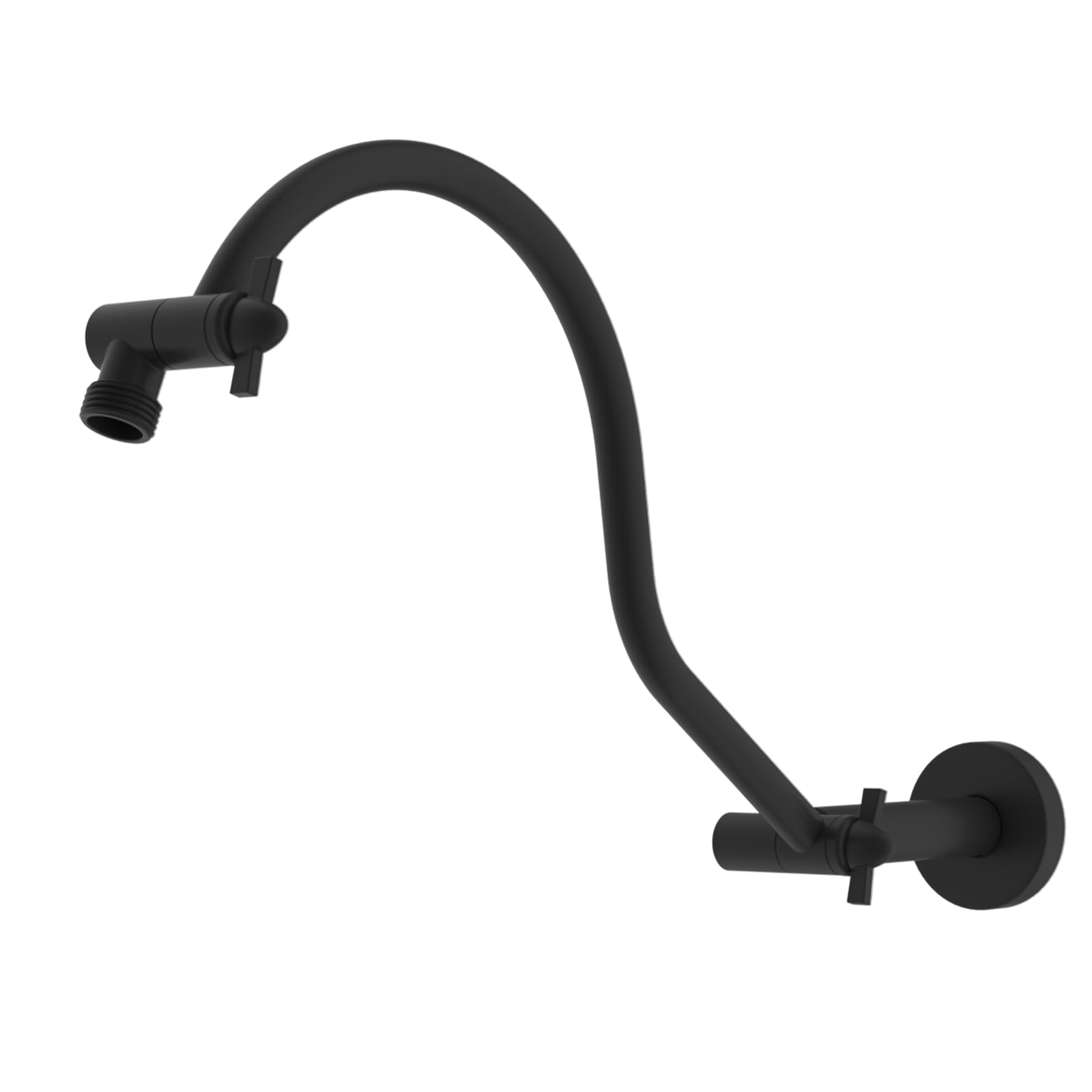 Hibbent All Metal Upgraded 18'' Shower Head Extension Arm, Shower Arm ...