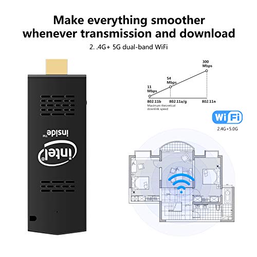 Buy Mini PC Stick Pocket PC with Intel Atom Z8350 & Windows 10 Pro 4GB ...