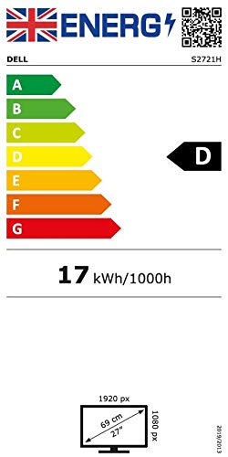 Dell D2721H 27 inch Full HD (1920x1080) Monitor, 60Hz, IPS, 5ms, Three ...