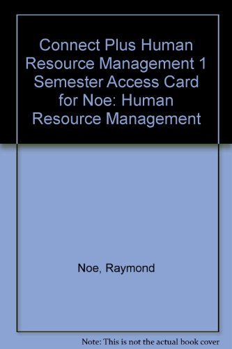 Connect Plus Human Resource Management 1 Semester Access Card for Noe ...