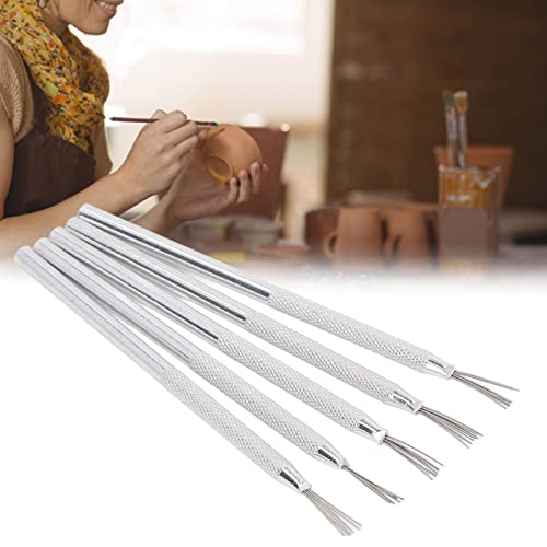 TOPINCN 5PCS Ceramic Detail Tools Feather Wire Texture Tool, Sculpting ...