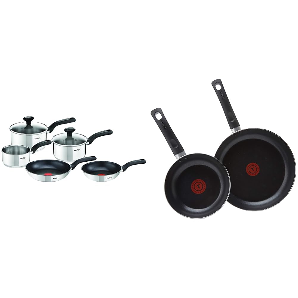 Tefal Comfort Max, Pan Set, 14cm Milkpan, 16cm and 18cm Saucepans with ...
