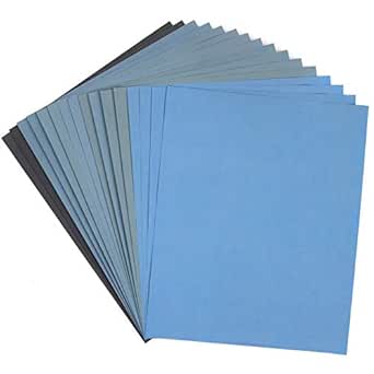 ADVcer 9x11 inch 16 Sheets Sandpaper, Wet or Dry 2000-10000 Grit 8 ...