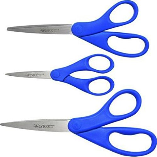 Amazon.com: Westcott 3 Piece All Purpose Stainless Steel Scissors Set ...