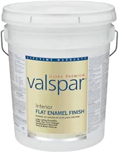 Valspar Ultra Premium 5-Gallon Interior Flat Enamel Ultra White Paint ...