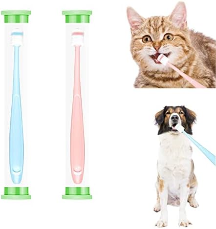 Amazon.com: 2 pcs Small dog & Cat Toothbrush 360 Degree Soft Silicone ...