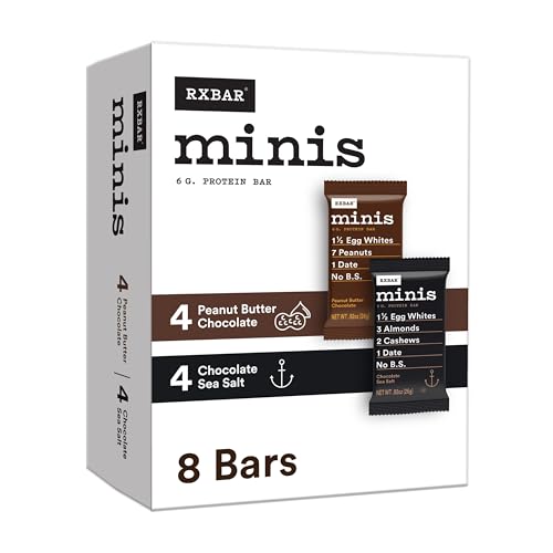 RXBAR Minis Protein Bar, Variety Pack, 2 Flavors, 7.36oz Box (8 Count ...