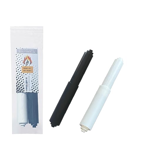 Toilet Paper Roller Holder (7 Inch) Combo 2 Pack Black + White - Want ...