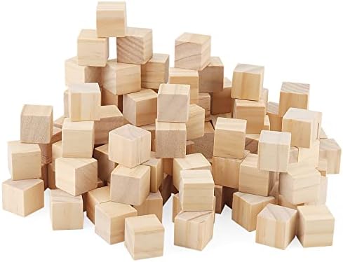 Amazon.com: LEXININ 300 PCS 3/4 Inch Small Wooden Cubes, 2cm Unfinished ...
