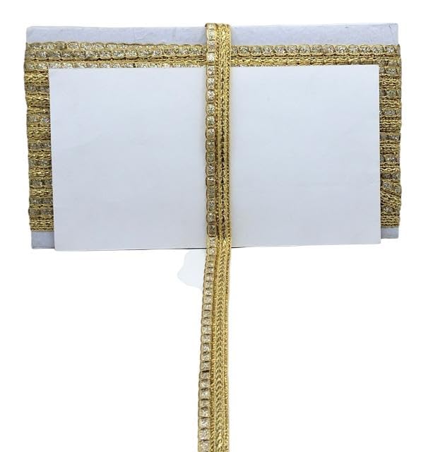 WOVEN LACE & BORDER Checks Beige Gold with Glitter Striped Exclusive ...
