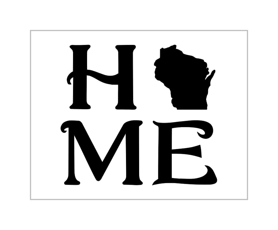 Amazon.com: Wisconsin Home Stencil Is My Love United State Saying Word ...