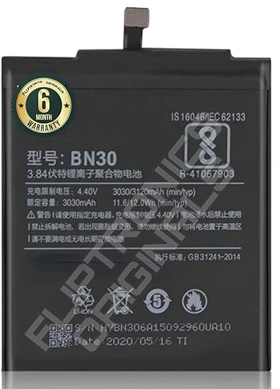 FLIPTRONICS ORIGINALS® BN30 Battery for Redmi 4A/ Mi 4A Battery with 6 ...