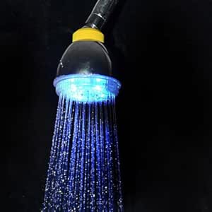 Amazon.com: Chrome Finish Blue LED Shower Head