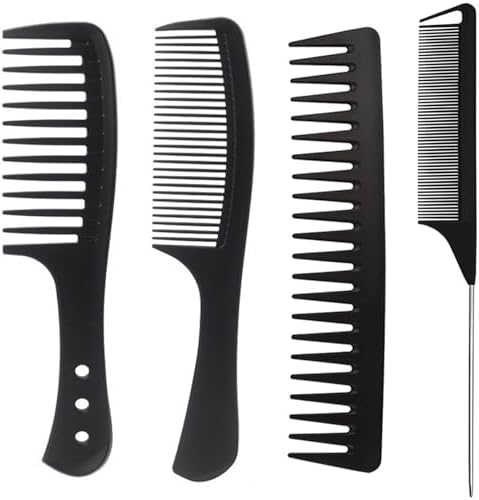 Amazon.com : 4PCS Plastic Wide Tooth Hair Combs, Hair Styling Comb Set ...