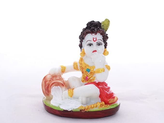 Buy S.K Laddu Gopal Statue - Krishna Murti - Multicolour Ceramic Idol ...