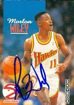 Morlon Wiley autographed Basketball Card (Atlanta Hawks) 1993 Skybox ...
