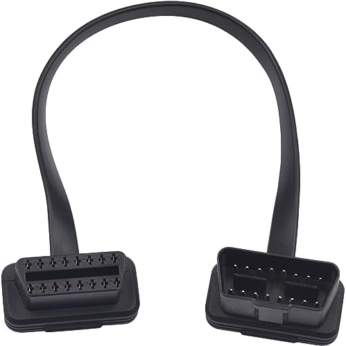 Duttek OBD2 Extension Cable 1Ft/30cm, OBDII 16-pin Male and Female Flat ...