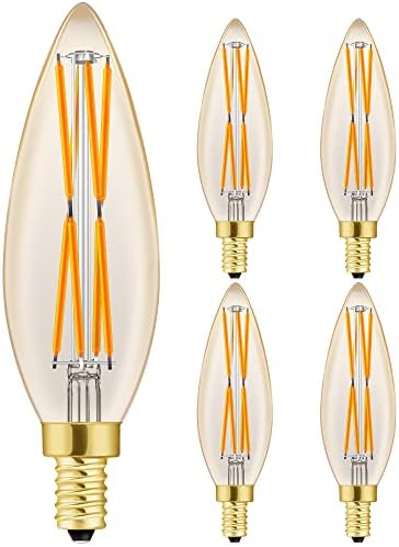 E12 Candelabra Light Bulbs 8W,100 watt Dimmable Led Bulbs,2500K Warm ...