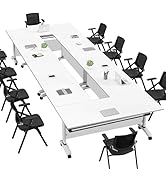 Amazon.com: HSHBDDM Folding Conference Table with Flip-Top Design, with ...