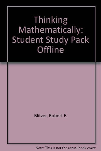Thinking Mathematically: Student Study Pack Offline: Blitzer, Robert ...