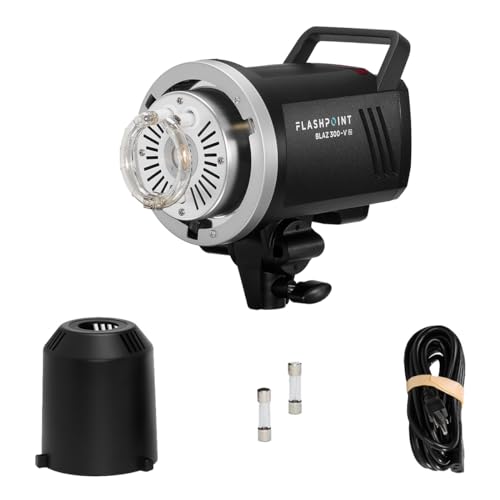 Flashpoint BLAZ 300-V 300Ws R2 Studio Monolight Strobe Flash with 10W ...